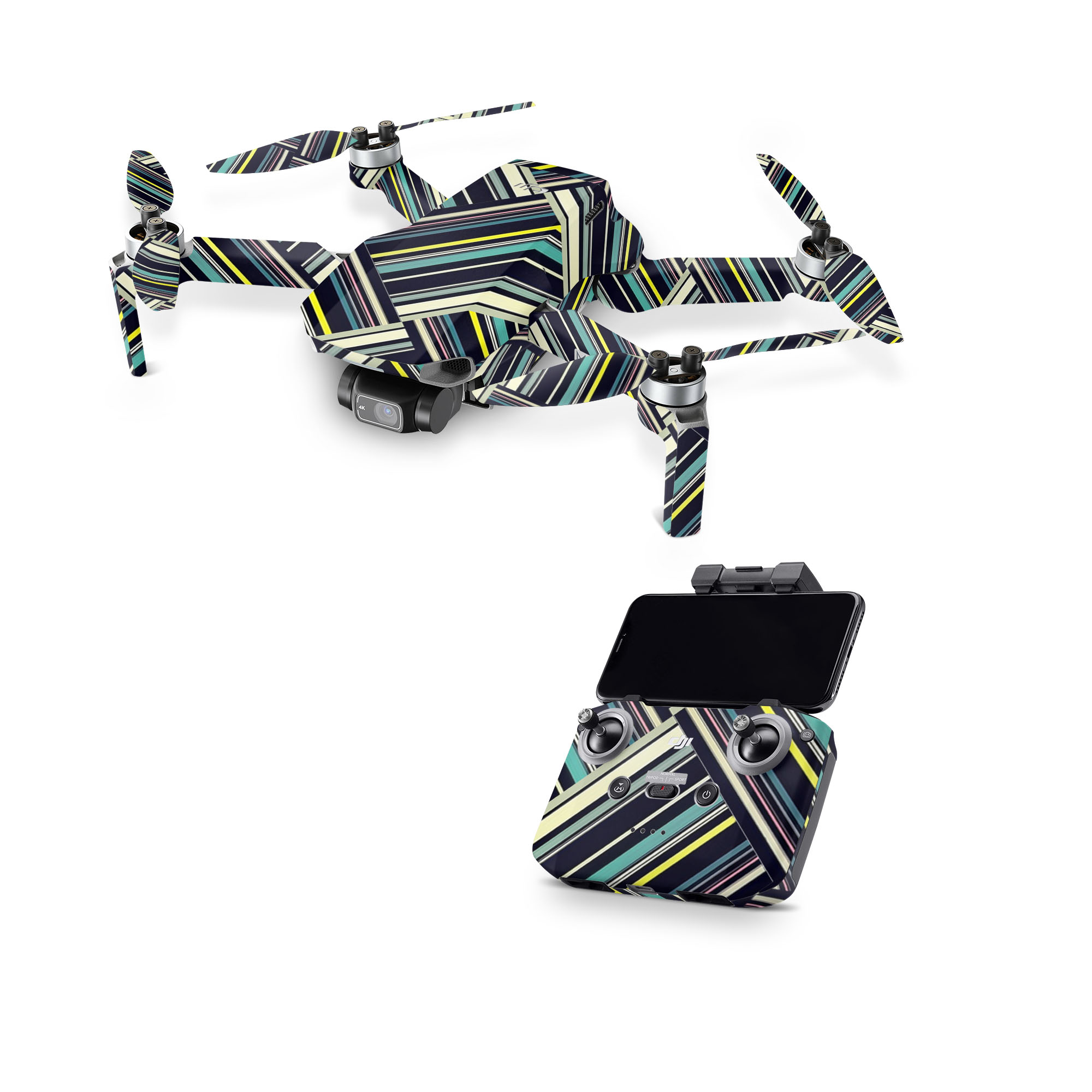 DJI Mavic Mini 2 Striped Abstract Skin - WrapitSkin The Ultimate ...