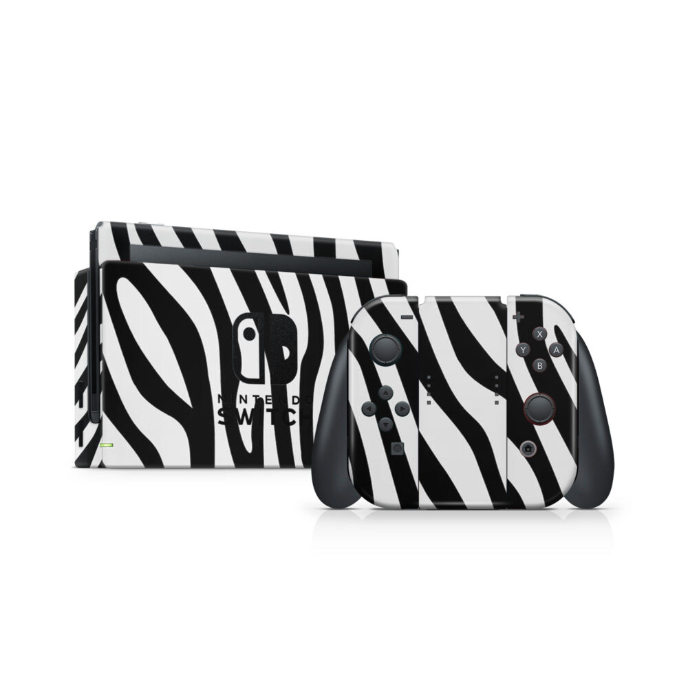 Nintendo Switch Black And White Skin - WrapitSkin The Ultimate Protection!