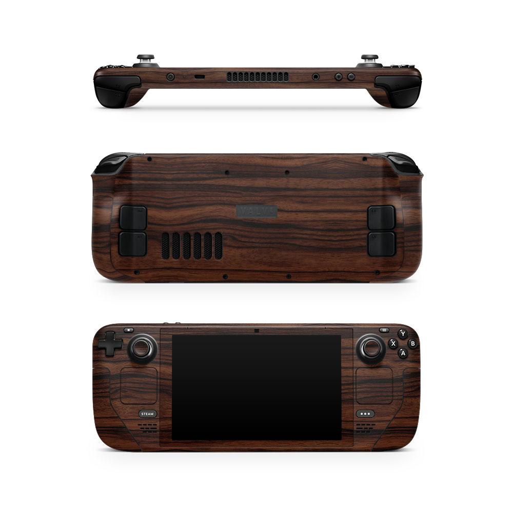 Steam Deck Ebony Wood Skin - WrapitSkin The Ultimate Protection!