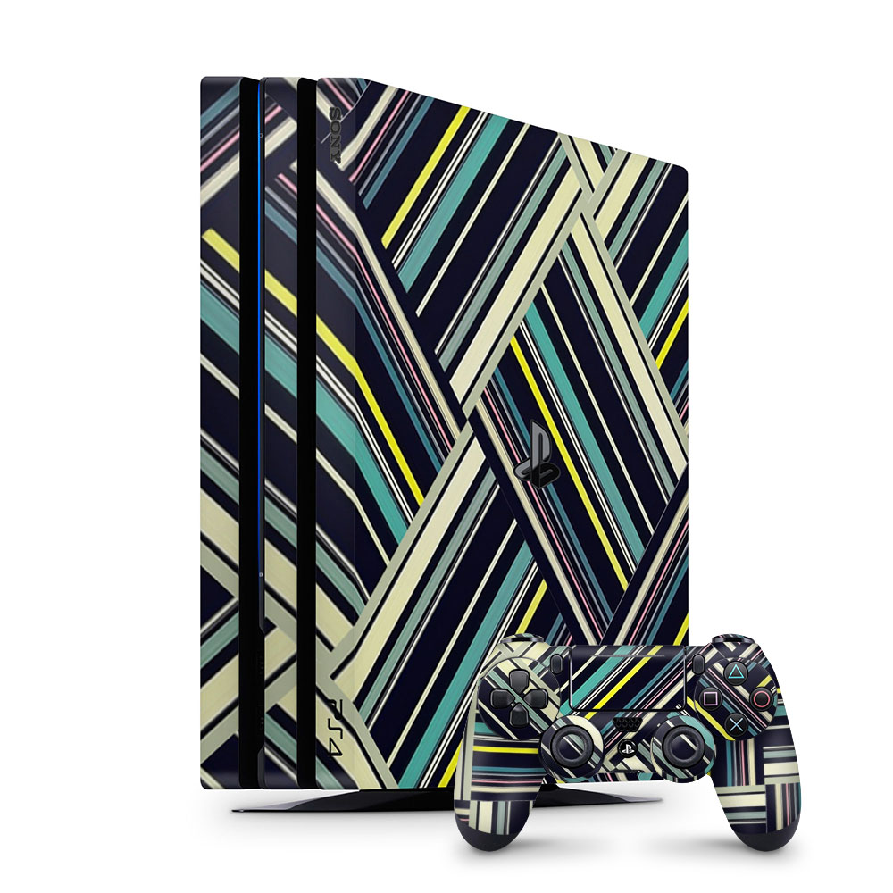 Playstation 4 Pro Striped Abstract Skin - WrapitSkin The Ultimate ...