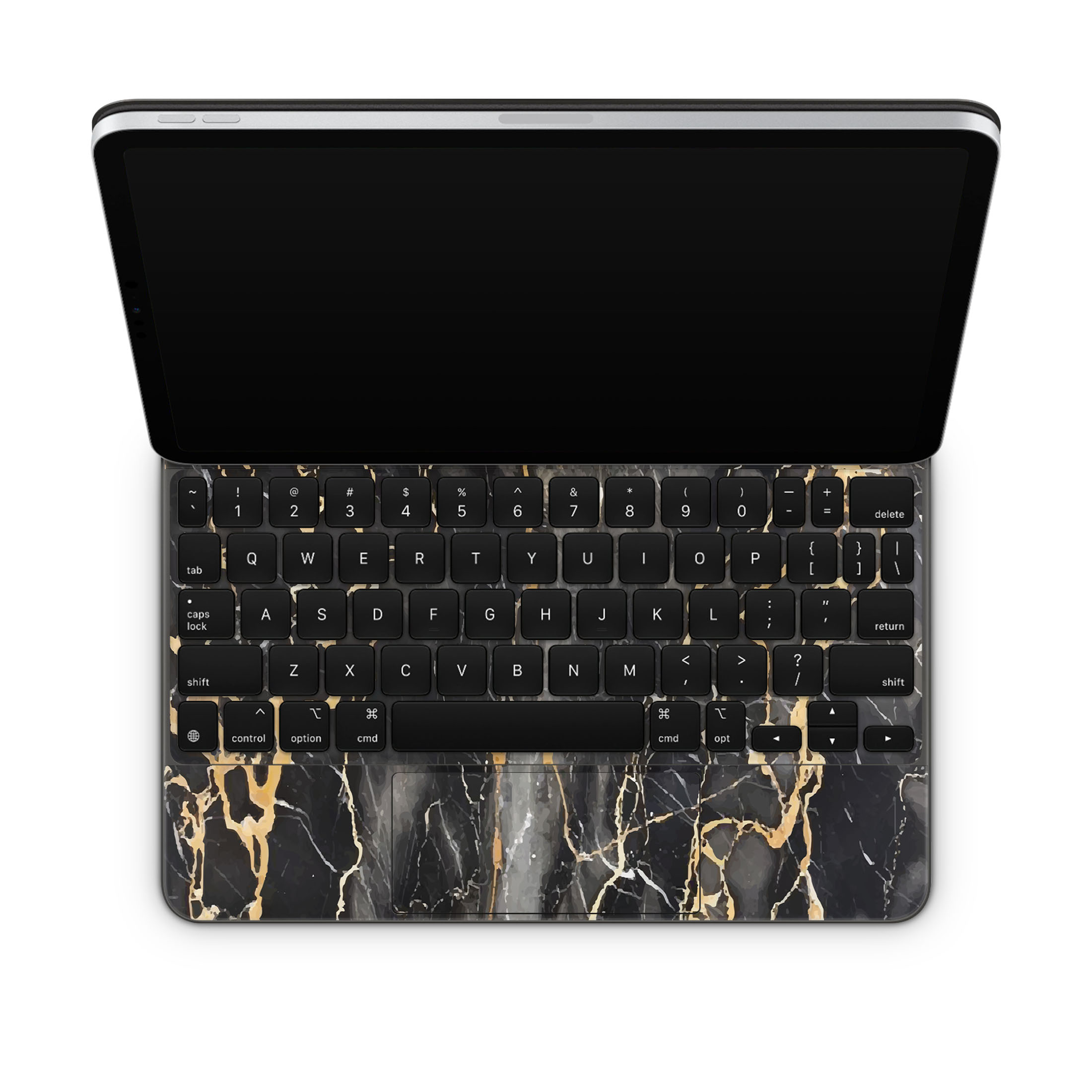 Magic Keyboard IPad Air Gen 5 Black Gold Fusion Art Skin - WrapitSkin ...