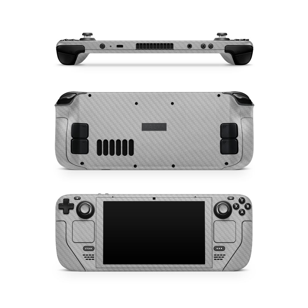 Steam Deck Carbon Fiber Gray Skin - WrapitSkin The Ultimate Protection!