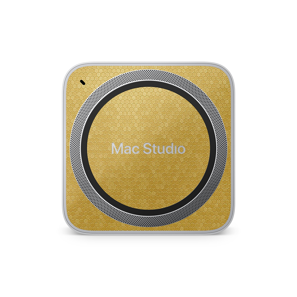 Mac Studio Honeycomb Gold Skin - WrapitSkin The Ultimate Protection!