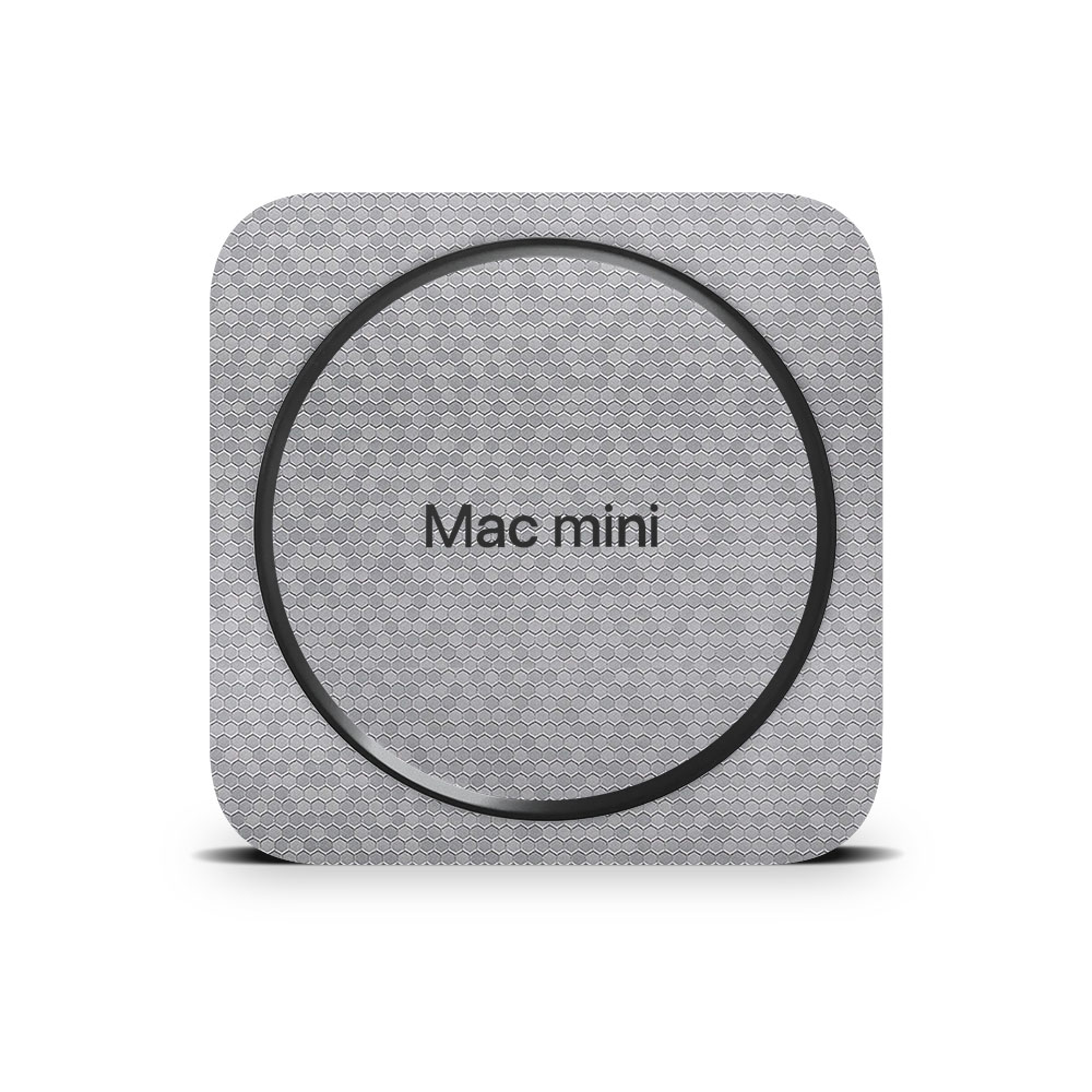 Mac Mini M1 Honeycomb Silver Skin - WrapitSkin The Ultimate Protection!