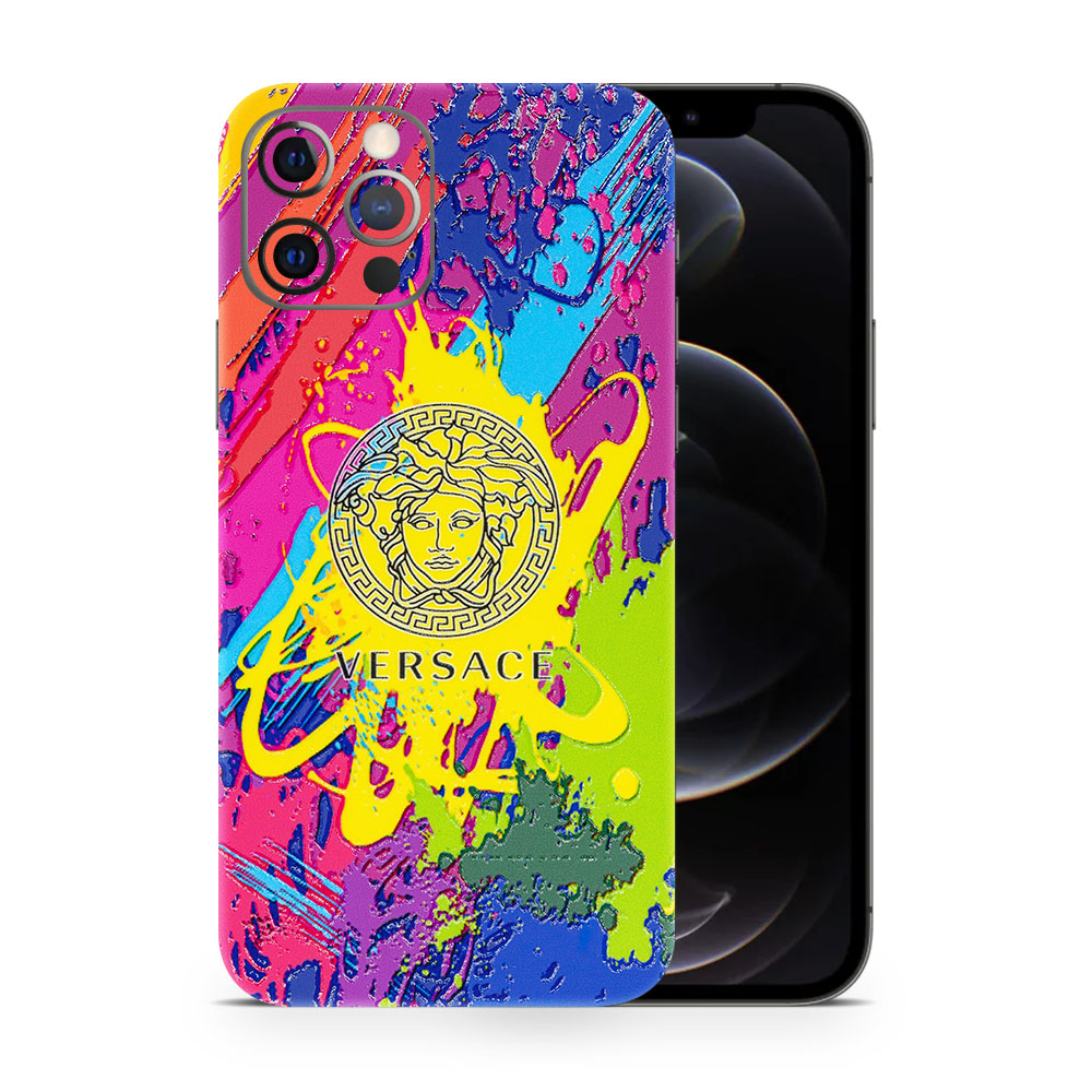 IPhone 12 Pro Versace Colorful 3D Skin - WrapitSkin The Ultimate ...