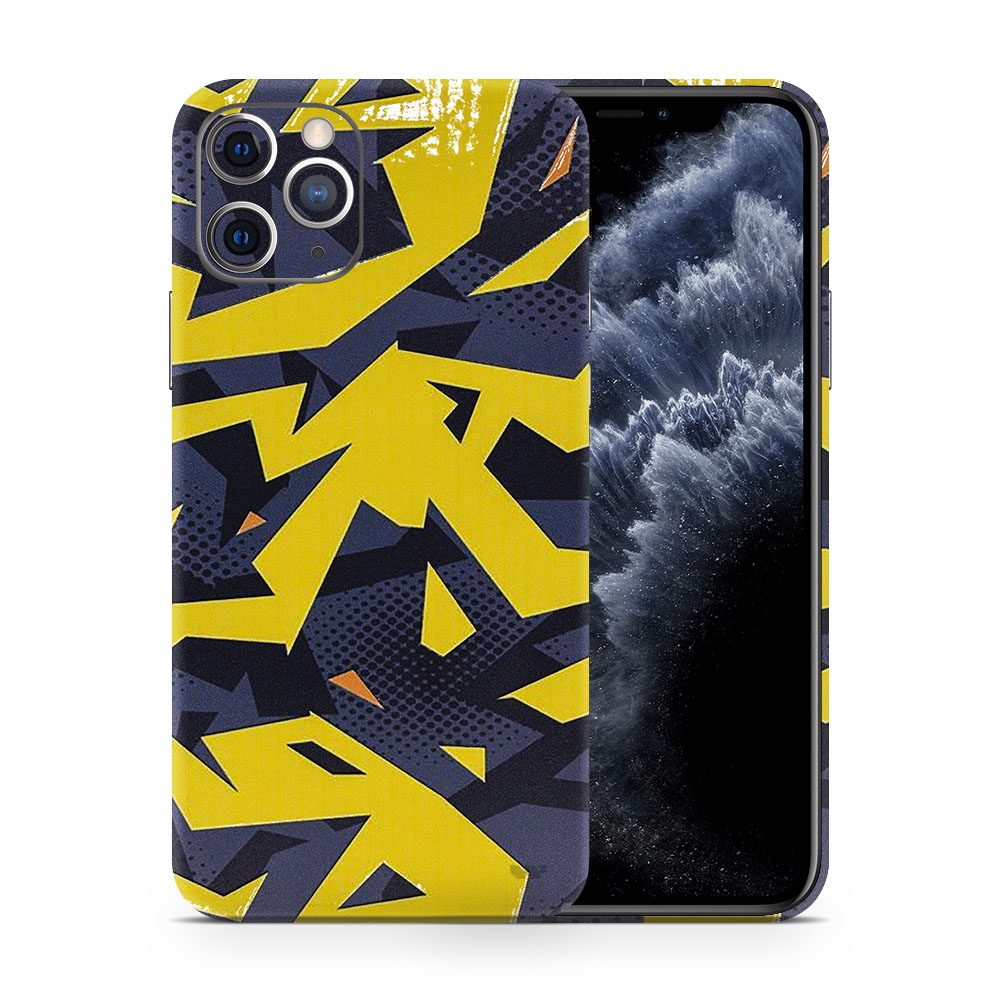 IPhone 11 Pro Max Abstract Yellow 3D Skin - WrapitSkin The Ultimate ...