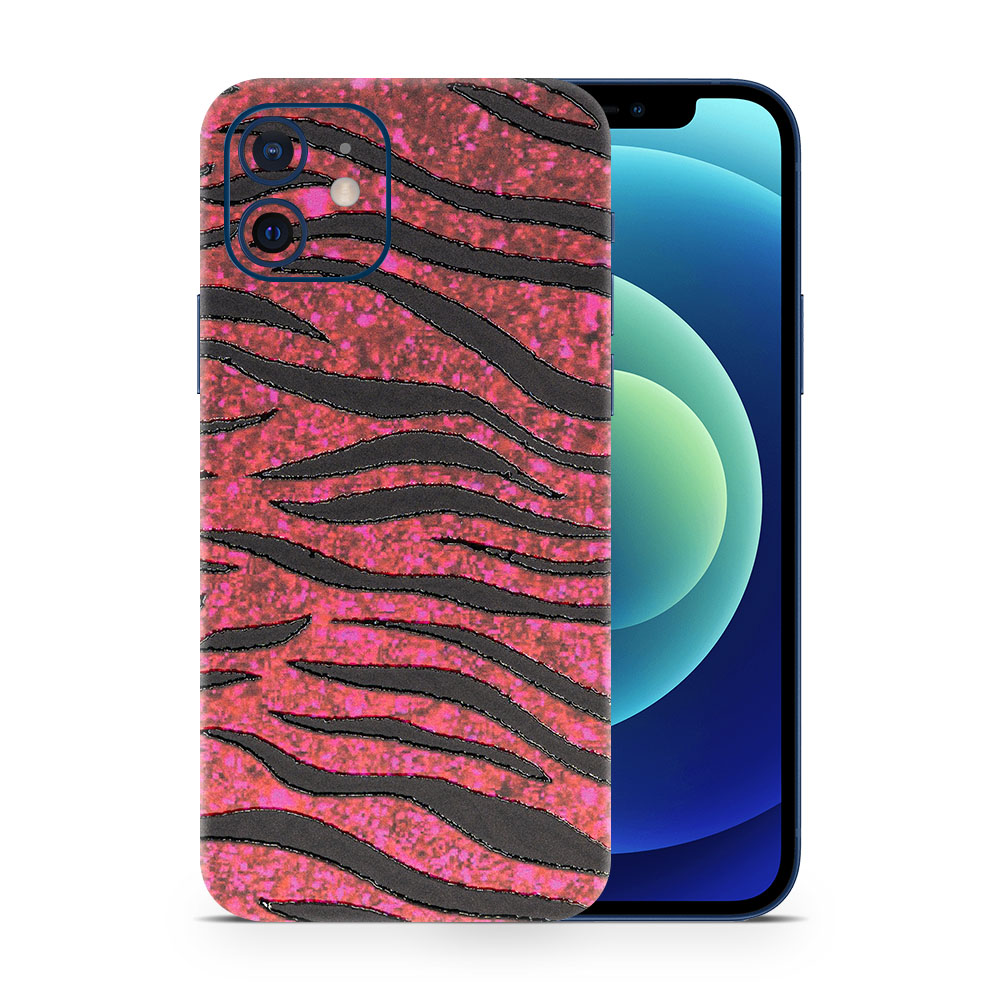IPhone 12 Mini Red Zebra 3D Skin - WrapitSkin The Ultimate Protection!