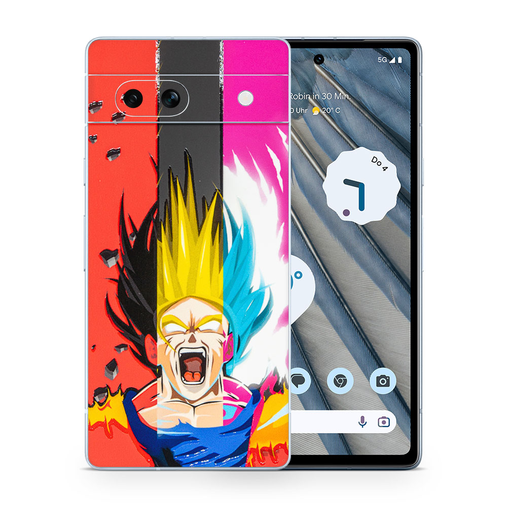 Pixel 7A Angry Goku 3D Skin - WrapitSkin The Ultimate Protection!