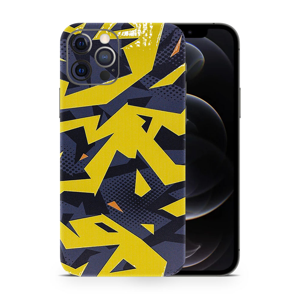 IPhone 12 Pro Abstract Yellow 3D Skin - WrapitSkin The Ultimate Protection!