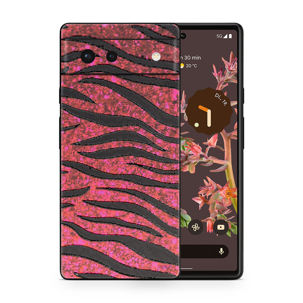 Pixel 6 Red Zebra 3D Skin - WrapitSkin The Ultimate Protection!