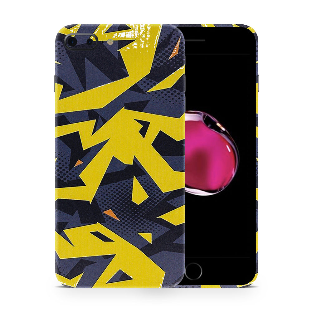 IPhone 7 Plus Abstract Yellow 3D Skin - WrapitSkin The Ultimate Protection!