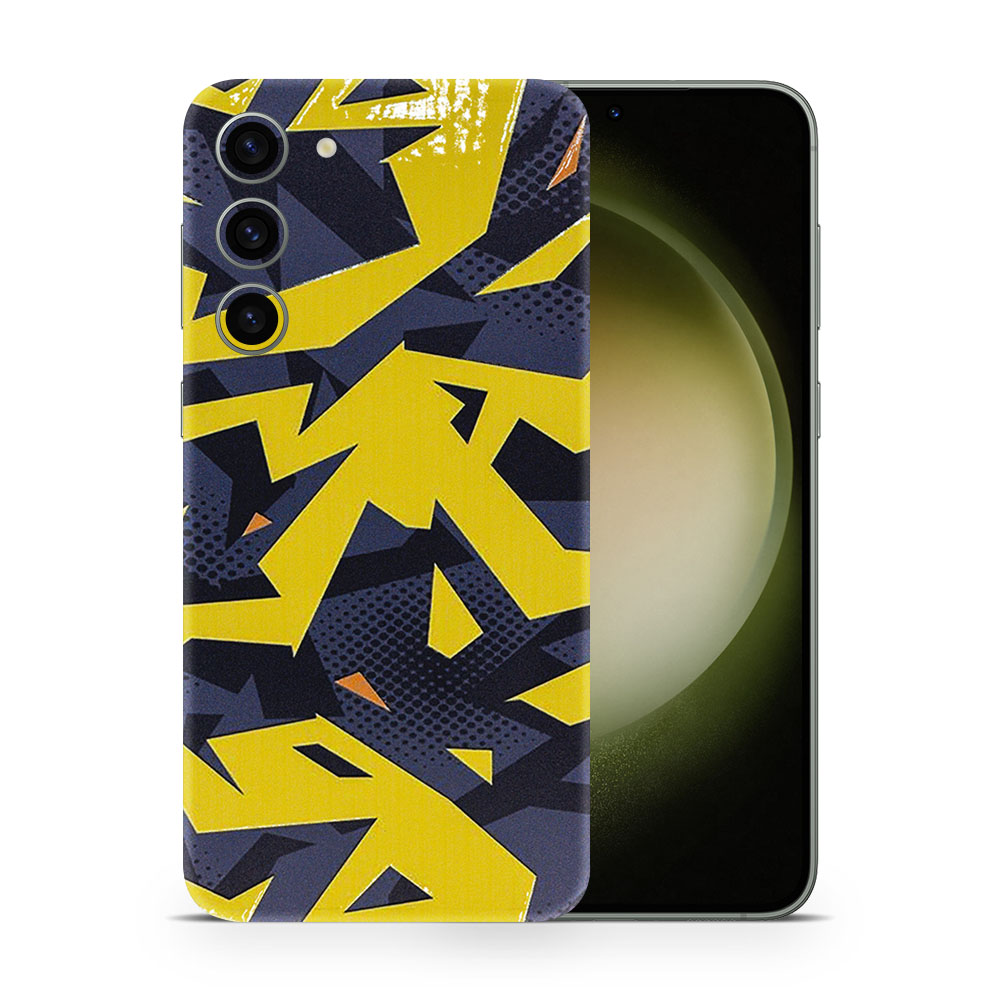 Galaxy S23 Abstract Yellow 3D Skin - WrapitSkin The Ultimate Protection!