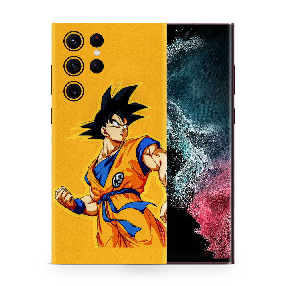 Galaxy S22 Ultra Goku Yellow 3D Skin - WrapitSkin The Ultimate Protection!