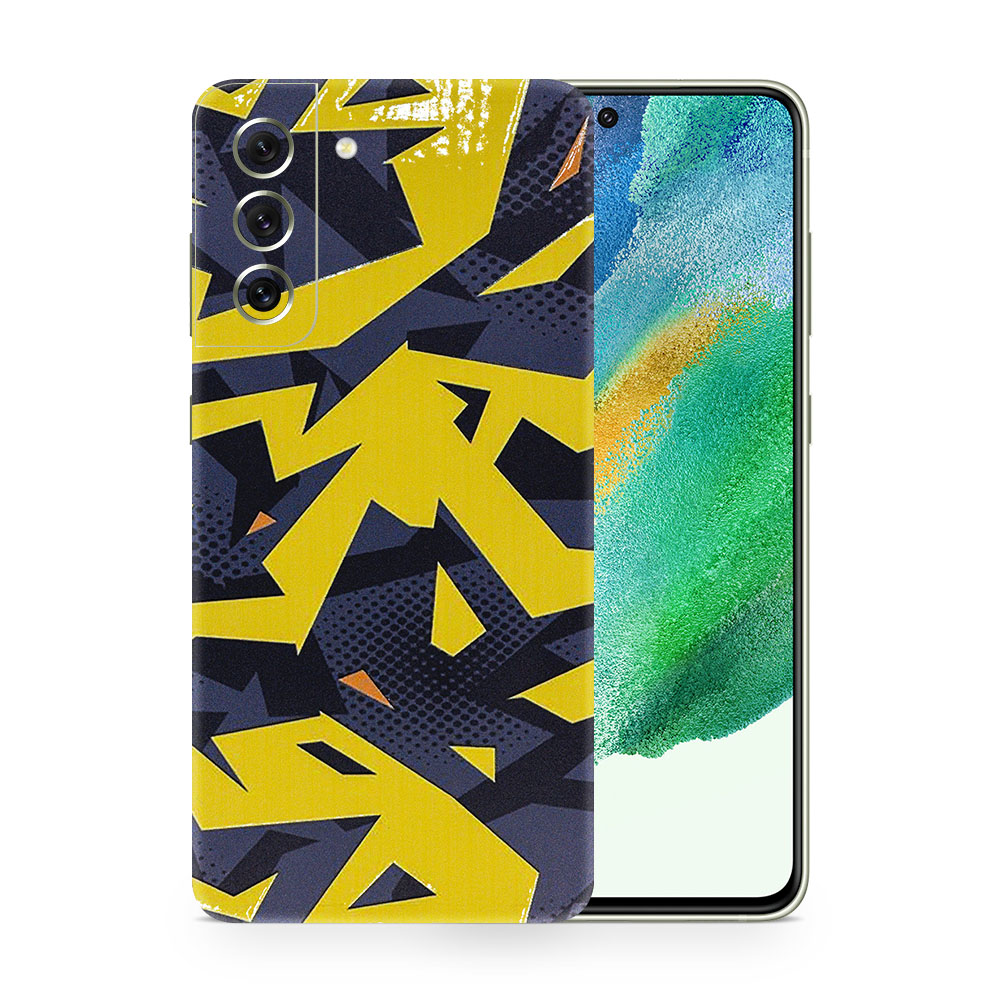 Galaxy S21 FE Abstract Yellow 3D Skin - WrapitSkin The Ultimate Protection!