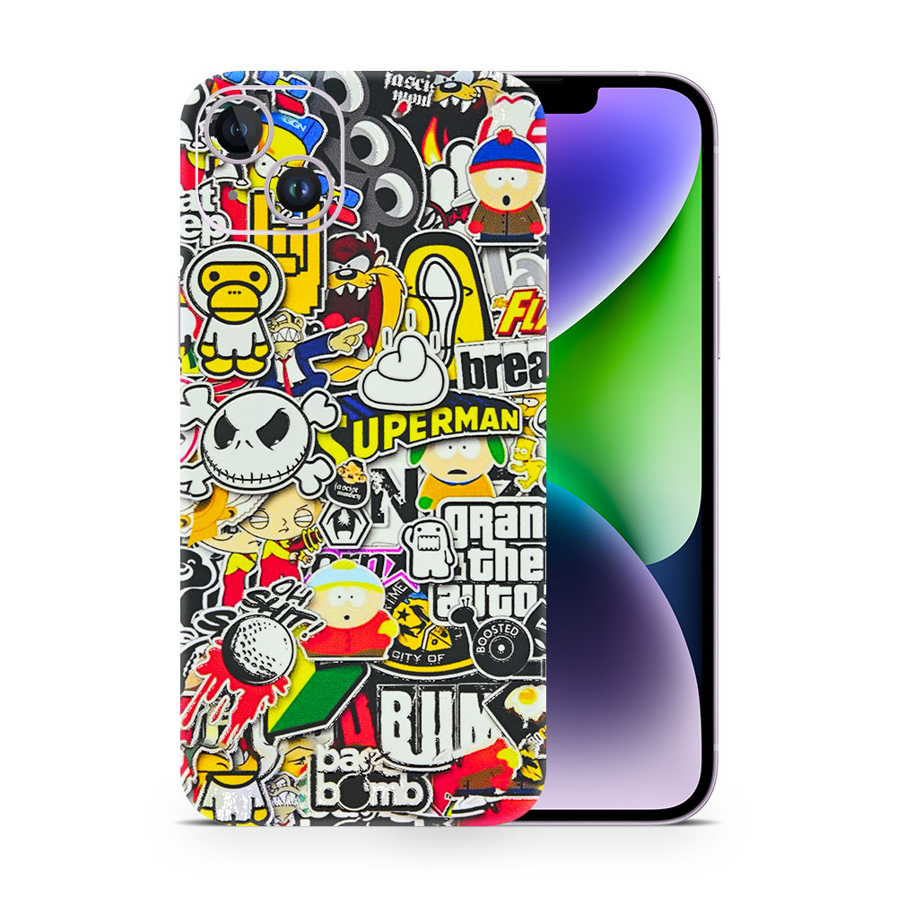IPhone 14 Sticker Bomb 3D Skin - WrapitSkin The Ultimate Protection!