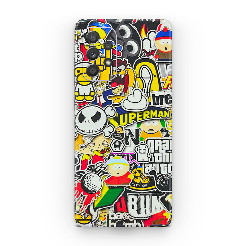 Galaxy A52 Sticker Bomb 3D Skin - WrapitSkin The Ultimate Protection!