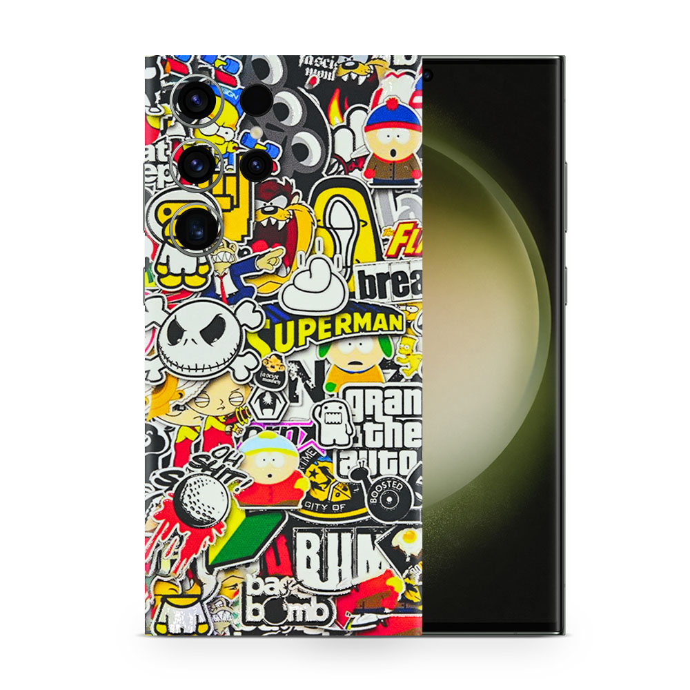 Galaxy S23 Ultra Sticker Bomb 3D Skin - WrapitSkin The Ultimate Protection!