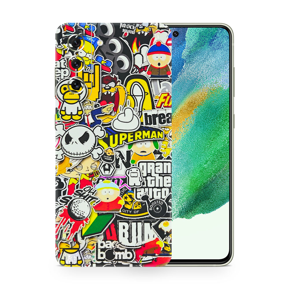Galaxy S21 FE Sticker Bomb 3D Skin - WrapitSkin The Ultimate Protection!